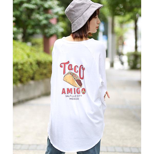 STEPMARK ステップマーク EDWIN エドウィン コラボ ロングTシャツ プルオーバー カットソー 長袖 バックプリント EDWINコラボ タコスTシャツ kwjcb306 ...