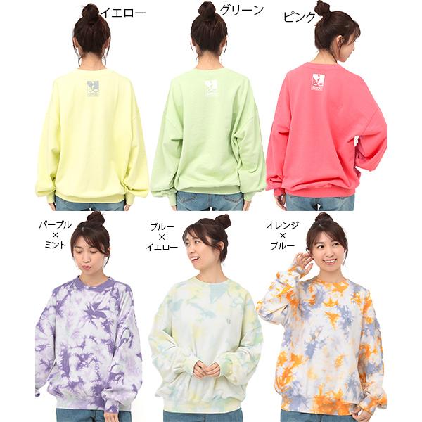 チチカカ STEPMARK ステップマーク EDWIN エドウィン コラボ トレーナー トップス レディース 長袖 無地 タイダイ EDWINコラボ スウェットプルオーバー kwjcb307 ...