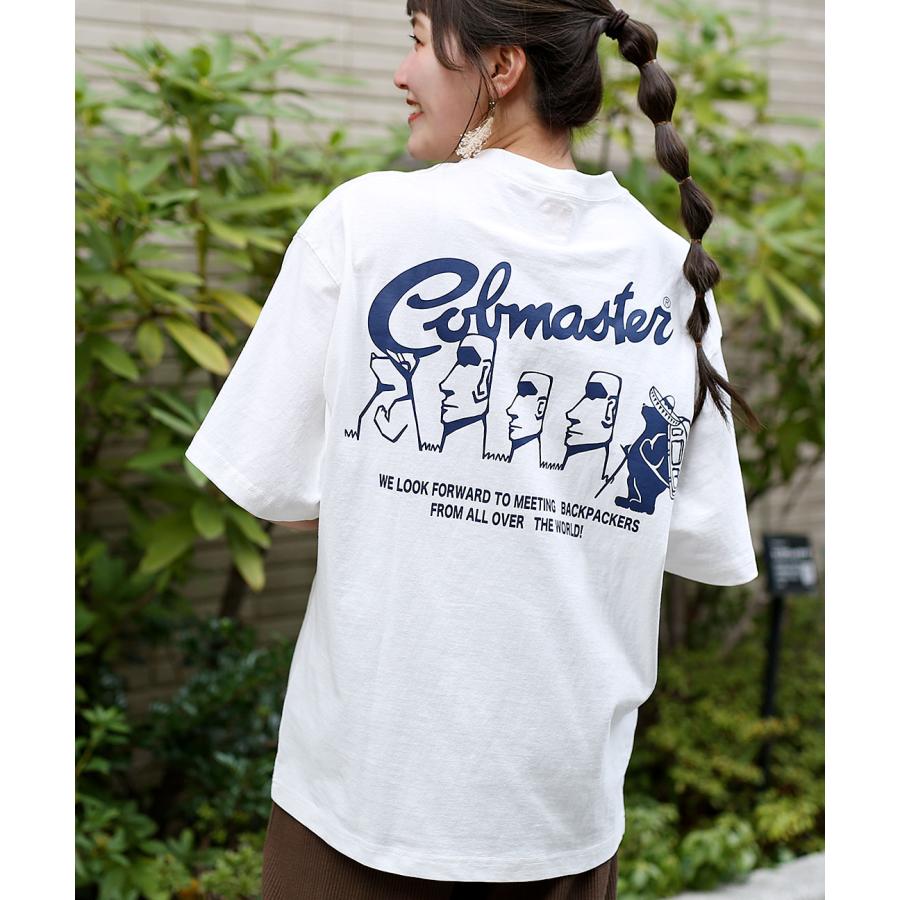 チチカカ（TITICACA） COBMASTER コラボ モアイバックプリントTシャツ ／ カットソー 男女兼用 半袖 綿100％ 吸汗速乾 バックプリント 胸ポケット カジュアル ...
