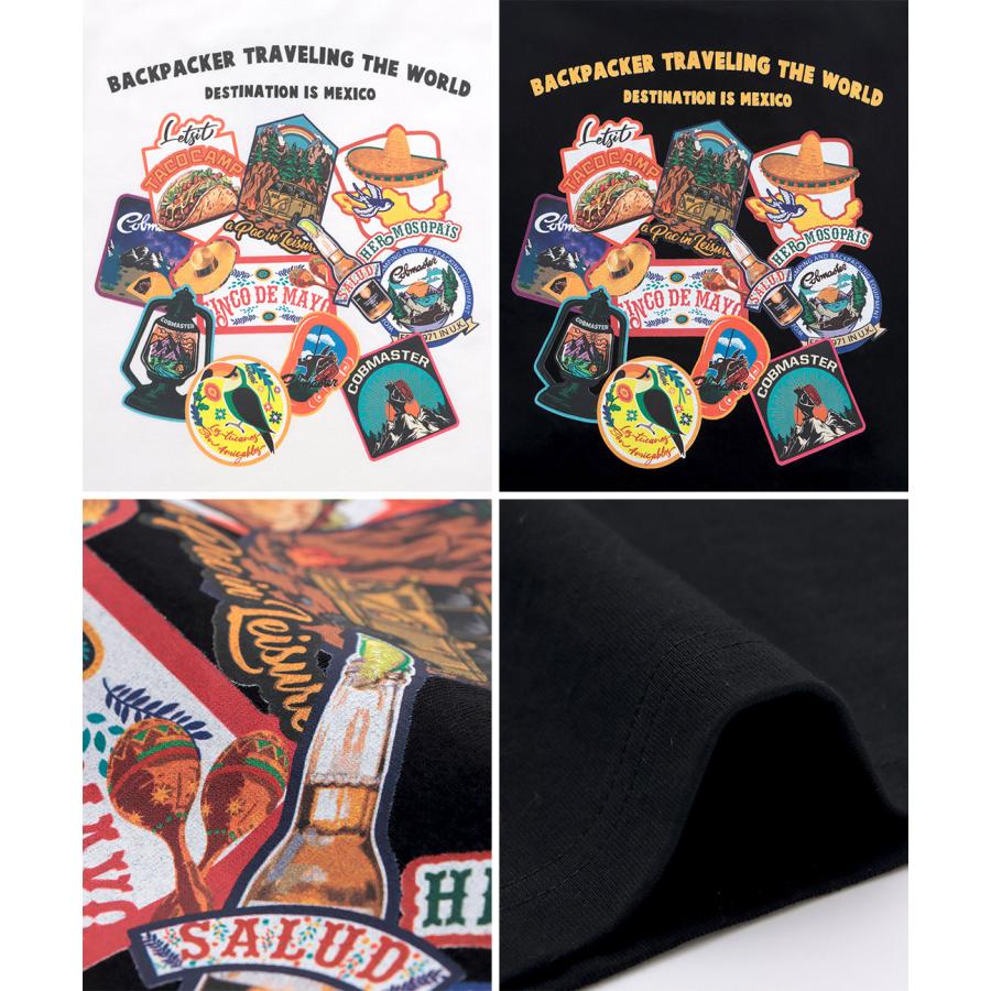 チチカカ（TITICACA） COBMASTER コラボ メキシコモチーフワッペンTシャツ ／ カットソー 男女兼用 半袖 綿100％ 吸水速乾 コブマスター コブベア プリント M L ...