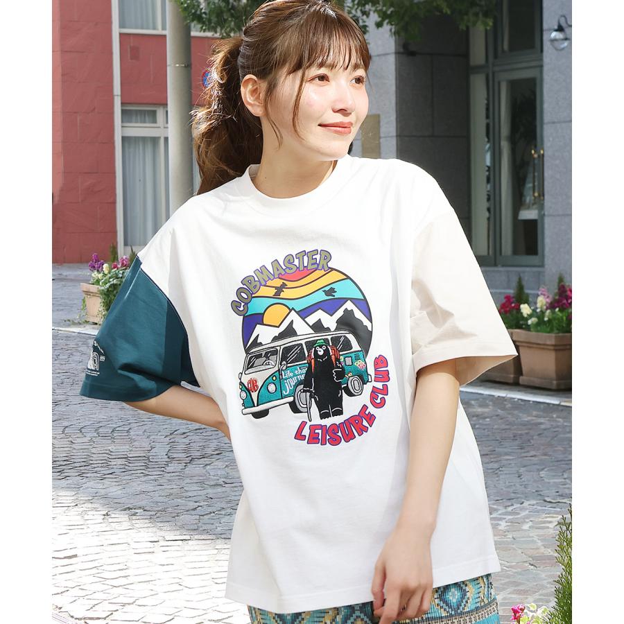 チチカカ（TITICACA） COBMASTER コブベア刺繍×プリントバスTシャツ ／ カットソー 男女兼用 半袖 綿100％ 吸水速乾 コブマスター 刺しゅう プリント M L オーバー ...