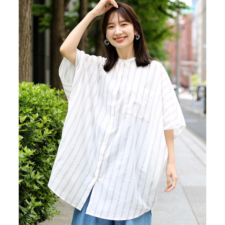 チチカカ ビッグポンチョシャツ(大きいサイズ) ／ チュニックシャツ トップス レディース 春 夏 15号 LL 3L 大きめサイズ 半端袖 ...