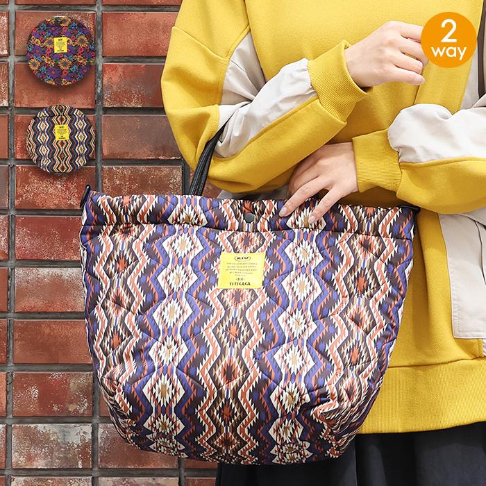 チチカカ KiU コラボ パデットトートバッグ ／ トートバッグ A4 大容量 肩掛け 斜め掛け ワンショルダー 2WAY 鞄 軽い キルティング レディース メンズ 撥水 : チチカカ ...