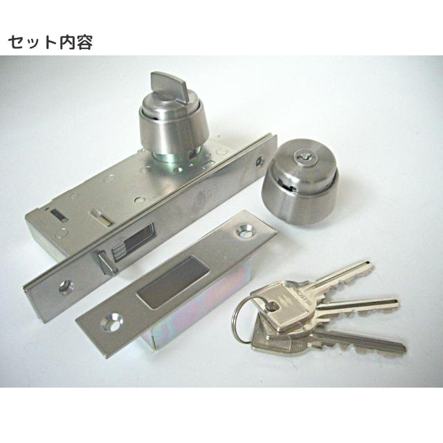 美和ロック U9 FN-1 ST FN型 狭框扉用 引戸錠 鎌錠 U9シリンダー サムターン コンパクト バックセット35mm 扉厚33mm〜42mm ステンレス MIWA : TK HOPE ...