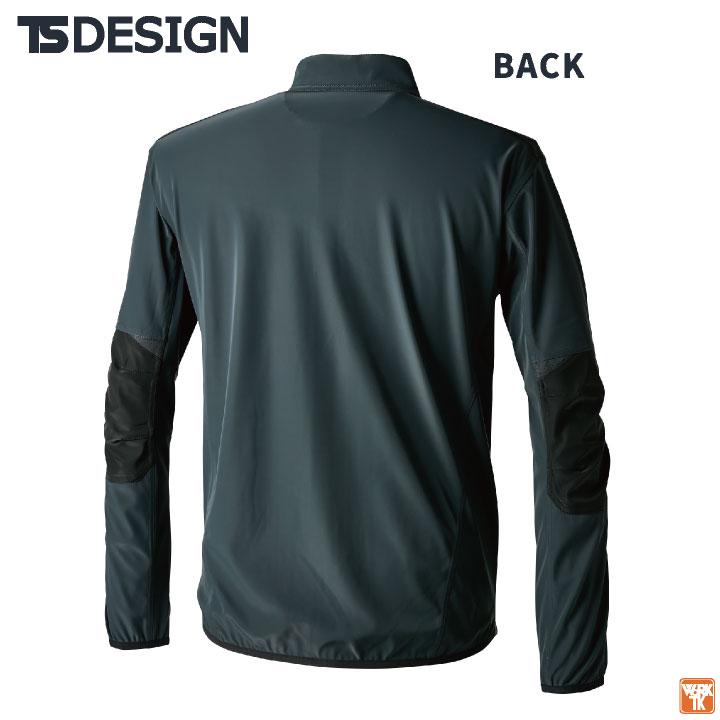 TS DESIGN 長袖 ジャケット 秋冬 防風 ストレッチ 上着 メンズ レディース 仕事服 作業着 おしゃれ カジュアル トップス TOWA tw-4626 : スポーツインナー ...