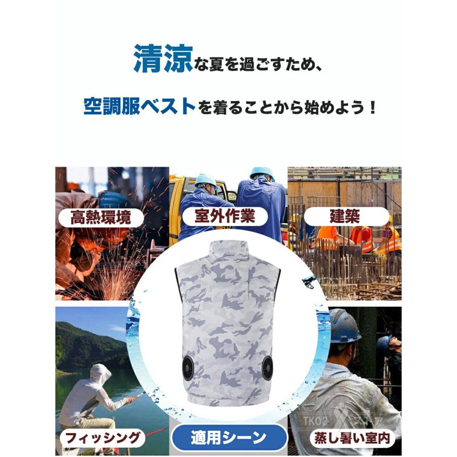 空調作業服 空調ウェア 作業服ワークマン バッテリー別売 UVカット ベスト ファン別売 フルセット 半袖 空調冷却服 2024最強 4段階強風 大容量 電動 扇風機 : TK03ストア ...
