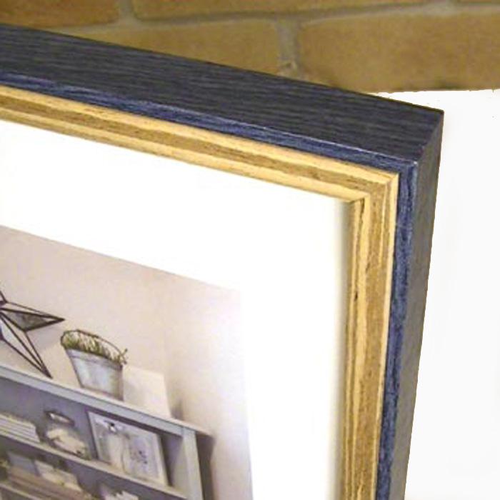 フォトフレーム A4サイズ 写真立て 木製フォトフレーム 縦置き 横置き 壁掛け・ネイビー＆ブラウン 0717-78 : 0717-78 : おしゃれ雑貨・TKコレクション - 通販 ...