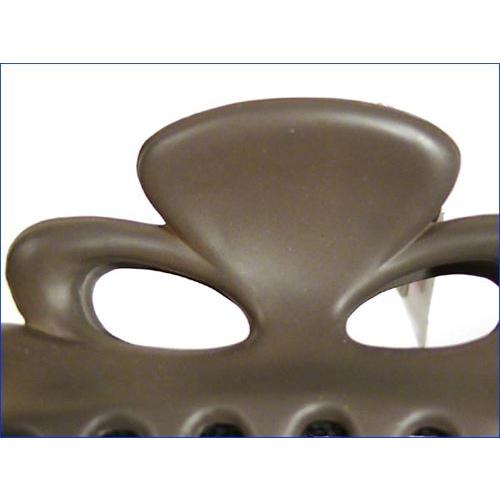 ヘアピン 髪止め 髪飾り ミニヘアクリップ シリコンすべり止め付き クマデ バンスクリップ 6cm・ツヤ消し モカブラウン 1123-69 ...