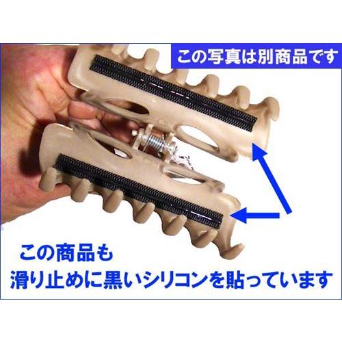 ヘアピン 髪止め 髪飾り ミニヘアクリップ シリコンすべり止め付き クマデ バンスクリップ 6cm・ツヤ消し モカブラウン 1123-69 ...