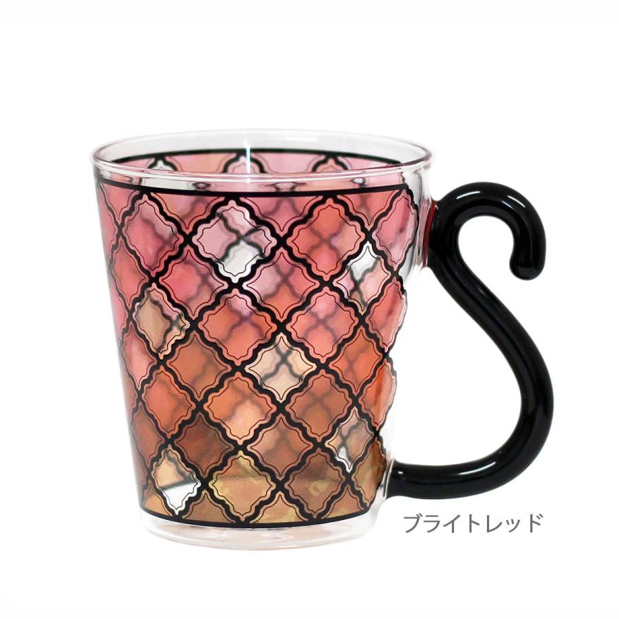 COLORE（コローレ） 耐熱ガラス マグカップ コップ グラス ステンドグラス タイル模様 モロッカン オーロラ 電子レンジ可 ギフト プレゼント SNS映え かわいい :AR060425 ...