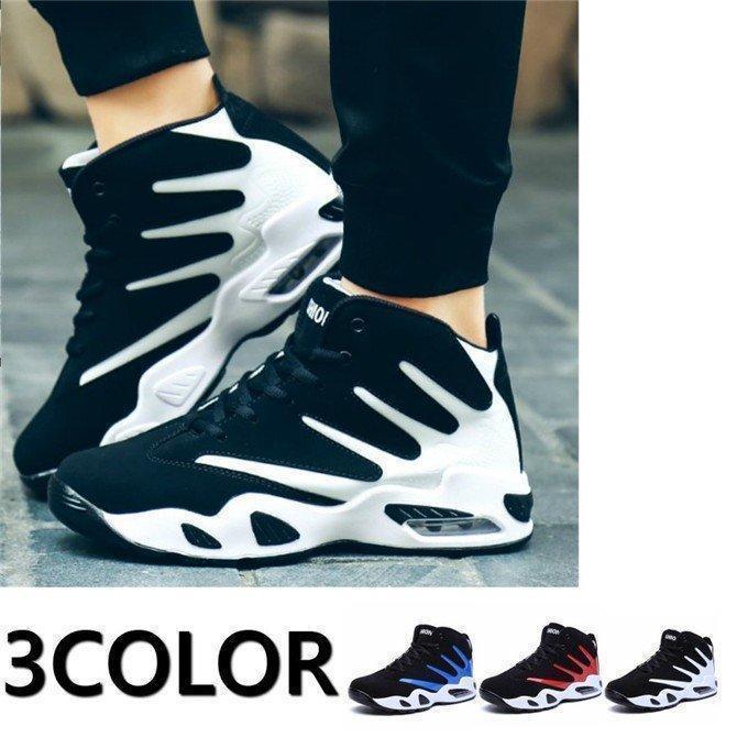 ハイカットメンズバッシュスニーカーオシャレシューズストリート系ダンス白スニーカーK-pop韓流青赤夏白mkt-122 : shiro ...