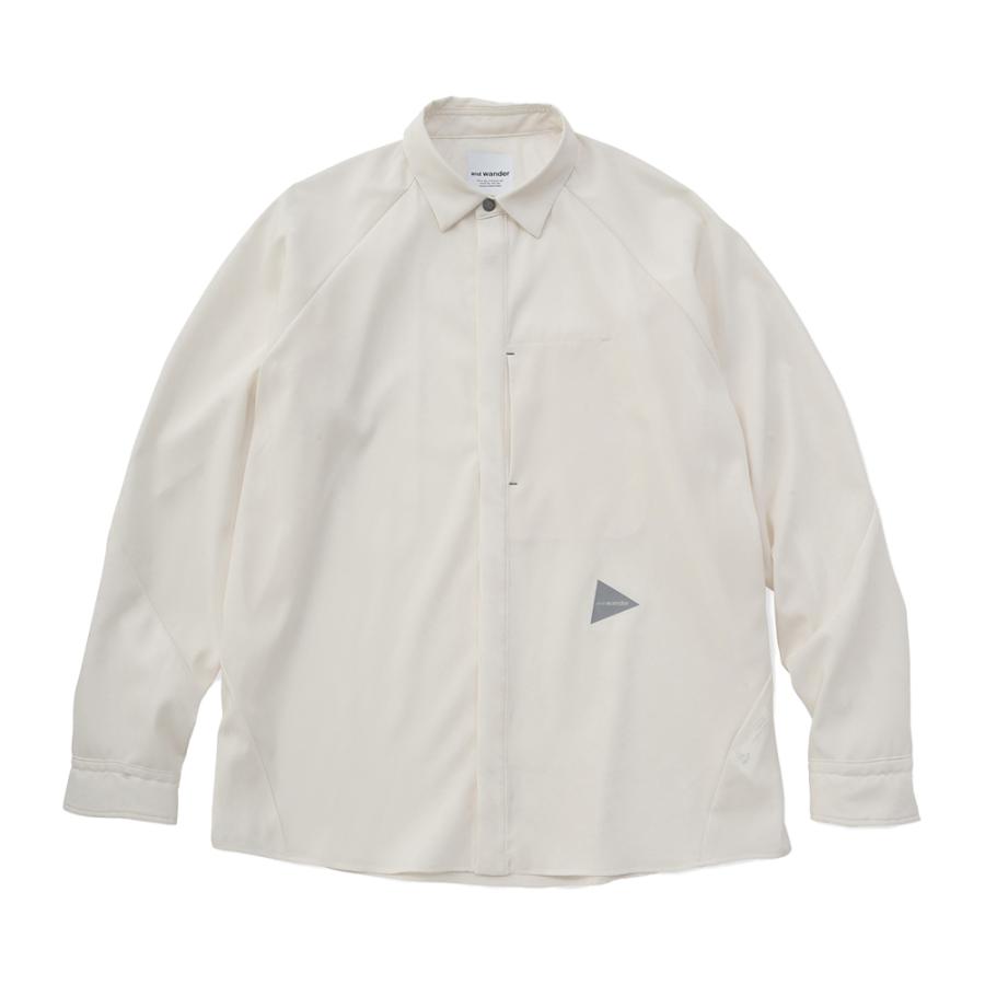 and wander アンドワンダー fly front shirt フライフロントシャツ : flyfrontshirt : THE ...
