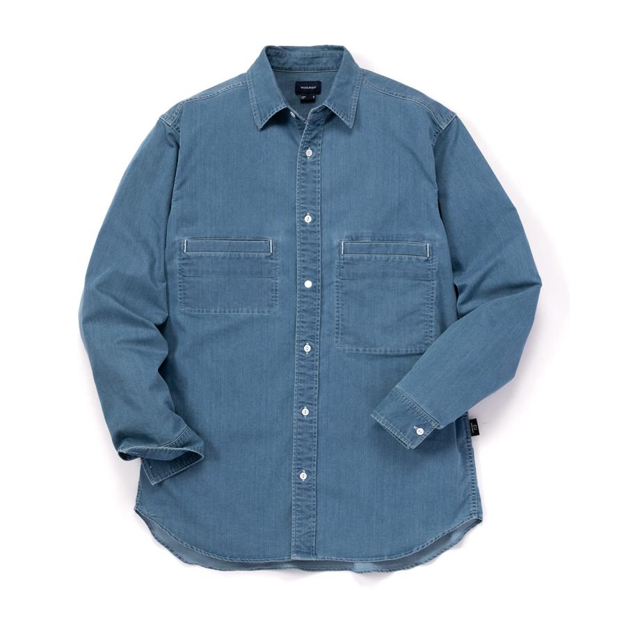 WOOLRICH｜COOLMAX DENIM LONG SHIRT ウールリッチ クールマックスデニムロングシャツ（WJSI0040 ...