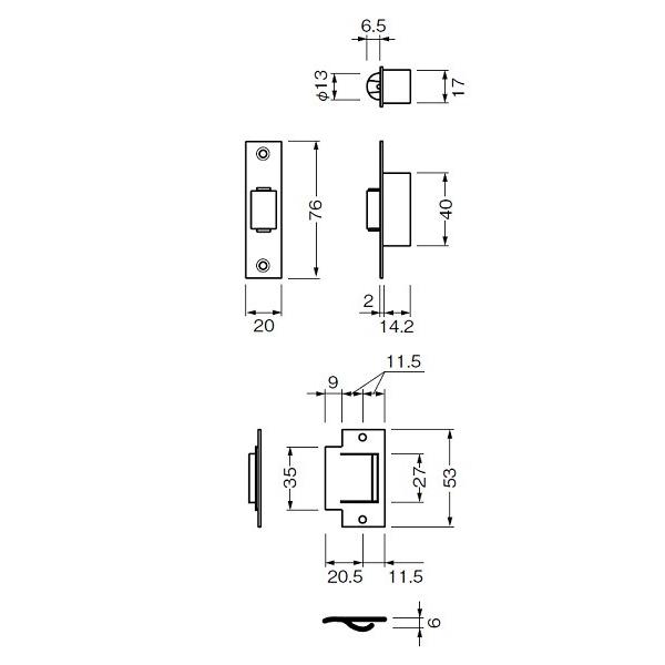 BEST ベスト No.561 ローラー空錠 ステンヘアーライン : TMKオンラインショップ - 通販 - Yahoo!ショッピング
