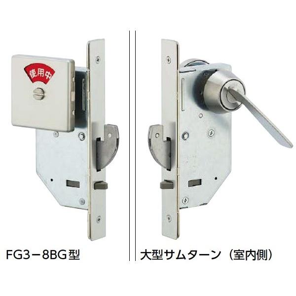 MIWA ミワ 美和ロック FG3-8BG 大型非常開装置付表示付き 内大型サムターン 扉厚33〜41mm用 ステンレス製 : TMKオンラインショップ - 通販 - Yahoo!ショッピング