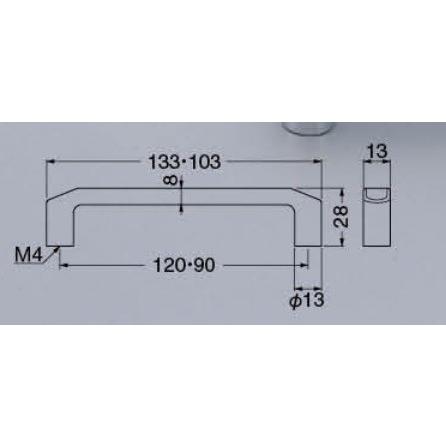 シロクマ ST-111 ステンダニーハンドル ヘアーライン 120 ビスピッチ 120mm : TMKオンラインショップ - 通販 ...