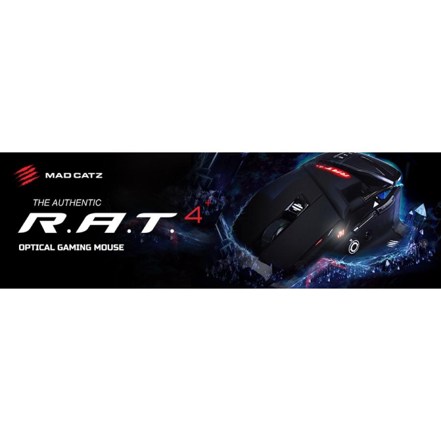 MAD CATZ Mad Catz マッドキャッツ R.A.T.4+ 有線 ゲーミング マウス 9ボタン 2年保証 RAT4 ...