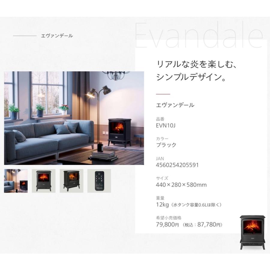 Dimplex EVN10J 暖炉型 ヒーター 電気暖炉 Evandale 2.5〜6.5畳 EVN10 EVN10J-B EVN10J(B) ブラック (16) : Tマート - 通販 ...