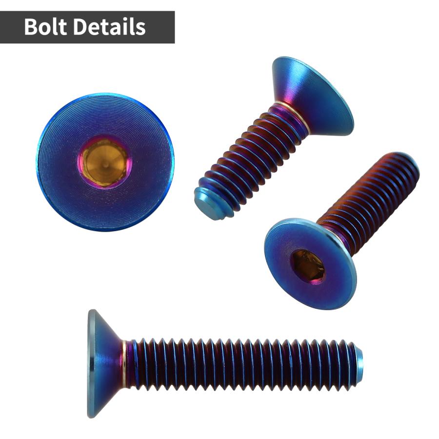 チタンボルト M5×15mm P0.8 皿ボルト 六角穴付き キャップボルト 焼きチタンカラー 1個 JA1504 : TECH-MASTER バイクテン - 通販 - Yahoo!ショッピング