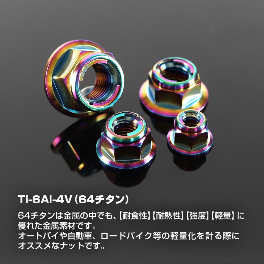 チタンナット M6 P1.0 ゆるみ止め ロックナット 六角ナット レインボー JA1642 : TECH-MASTER バイクテン - 通販 - Yahoo!ショッピング