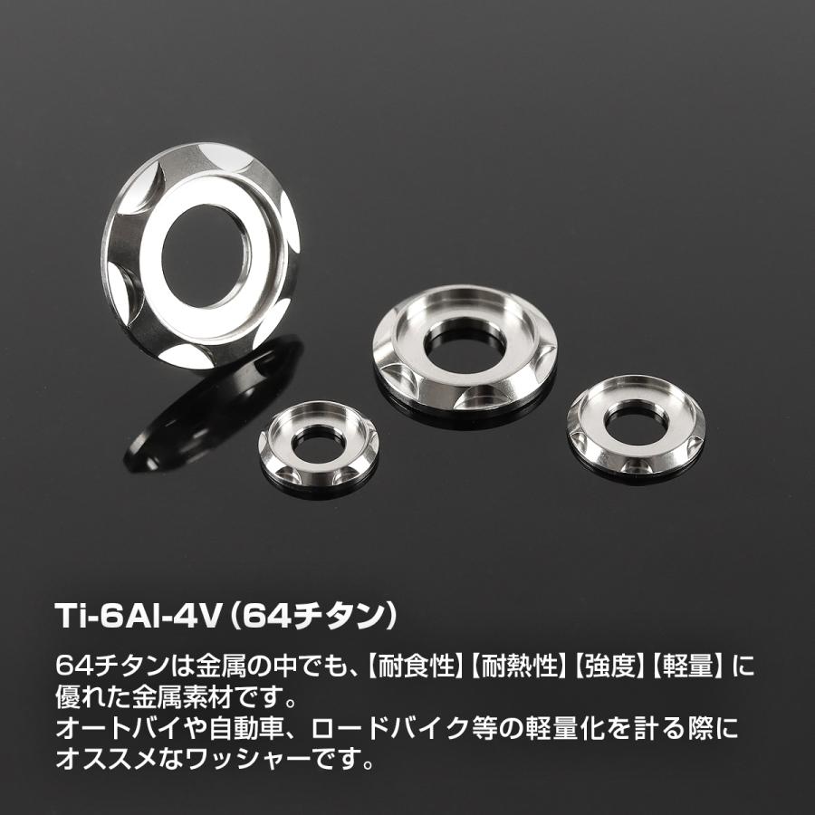 チタンワッシャー M6 外径14mm 枠径11mm フジツボ型ワッシャー シルバーカラー JA1665 : TECH-MASTER バイクテン - 通販 - Yahoo!ショッピング