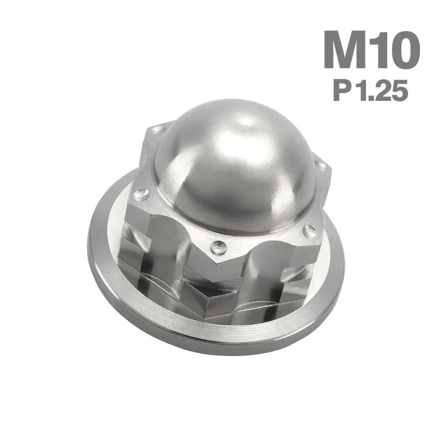 チタンナット ドームナット M10 P1.25 袋ナット フランジ付き シルバーカラー JA1702 : TECH-MASTER バイクテン - 通販 - Yahoo!ショッピング