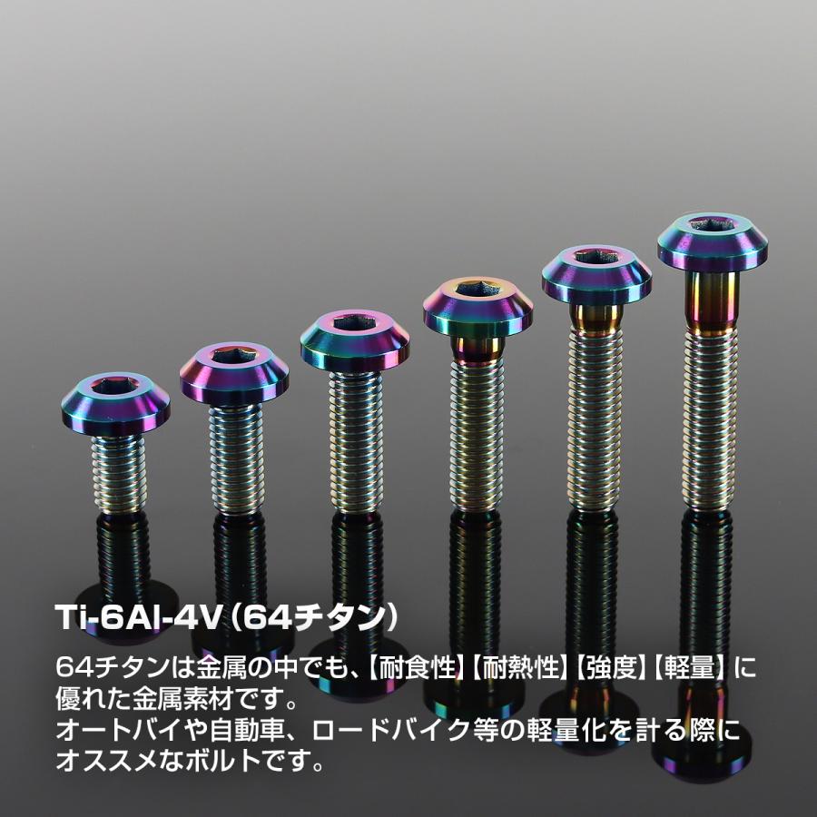 チタンボルト M8×15mm P1.25 テーパーヘッド 六角穴 ボタンボルト レインボー 1個 JA746 : TECH-MASTER バイクテン - 通販 - Yahoo!ショッピング