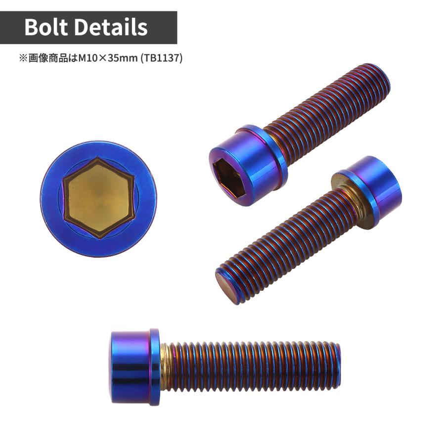 ステンレスボルト M10×40mm P1.25 スリムヘッド キャップボルト 焼きチタンカラー TB1138 : TECH-MASTER バイクテン - 通販 - Yahoo!ショッピング
