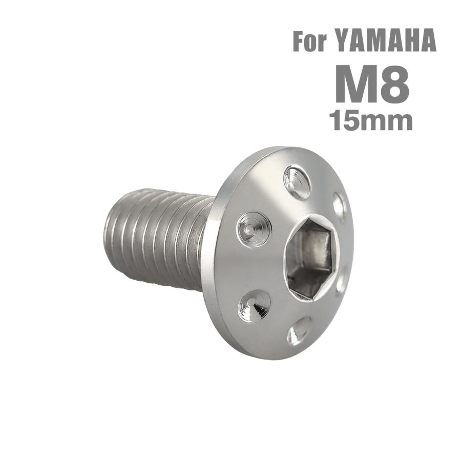 ブレーキディスク ローターボルト M8×15mm P1.25 ヤマハ用 ホールヘッド ステンレス シルバーカラー TD0049 : TECH ...