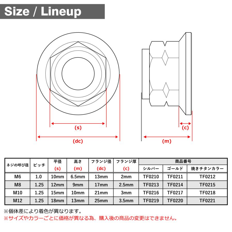 ステンレスナット M6 P1.0 ゆるみ止め ロックナット 六角ナット セレート付き 焼きチタンカラー TF0212 : TECH-MASTER バイクテン - 通販 - Yahoo!ショッピング