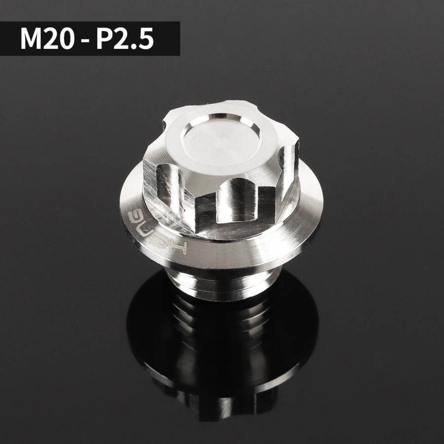 カワサキ オイルフィラーキャップ M20×P2.5mm 六角 デザインヘッド SUS304ステンレス マットタイプ シルバー 汎用 ホンダ スズキ ヤマハ ドゥカティ TH0268 ...