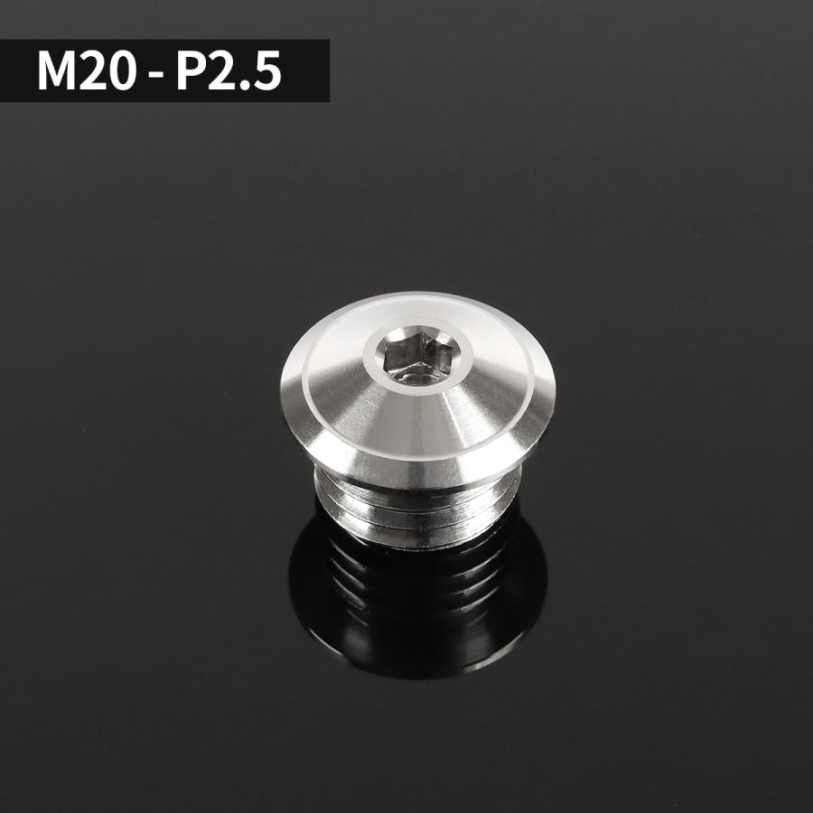 YAMAHA オイルフィラーキャップ M20×P2.5mm 六角穴付き SUS304ステンレス マットタイプ シルバー 汎用 ホンダ カワサキ スズキ ヤマハ ドゥカティ TH0278 ...