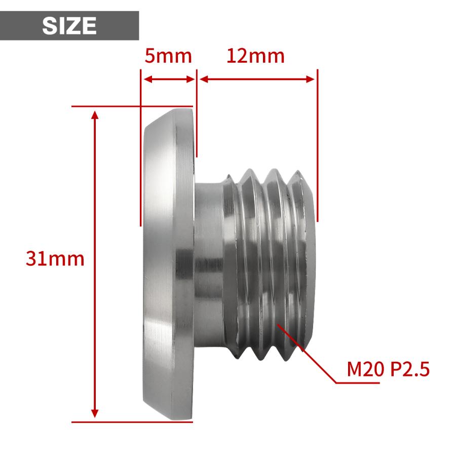 YAMAHA オイルフィラーキャップ M20 P2.5 汎用 ホンダ ヤマハ カワサキ等 ステンレス マットタイプ シルバー TH0477 : TECH-MASTER バイクテン - 通販 ...