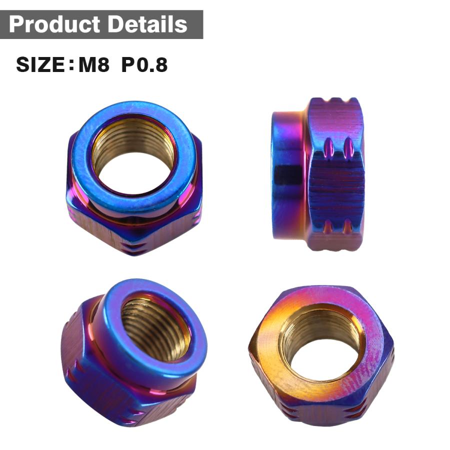 エアバルブ ナット M8 P0.8 タイヤ バルブキャップ 2個入り ステンレス製 焼きチタンカラー TH0510 : th0510 : TECH-MASTER バイクテン - 通販 ...