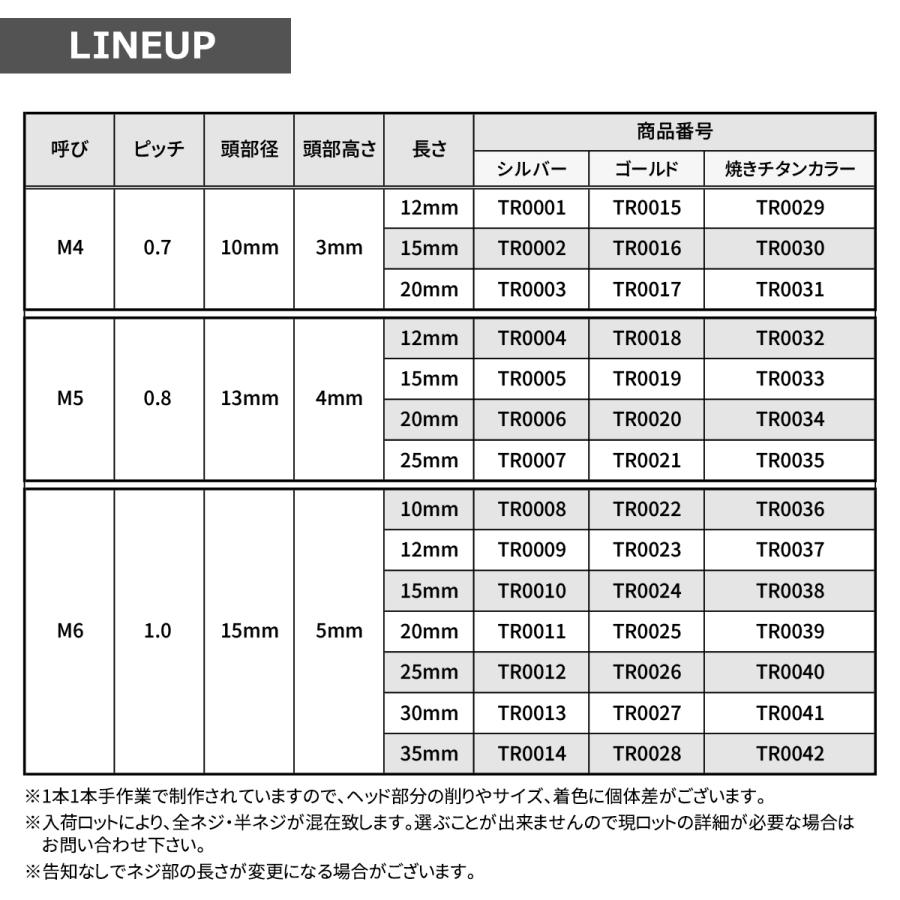 ステンレスボルト M5×12mm P0.8 ボタンボルト スターヘッド シルバーカラー TR0004 : TECH-MASTER バイクテン - 通販 - Yahoo!ショッピング