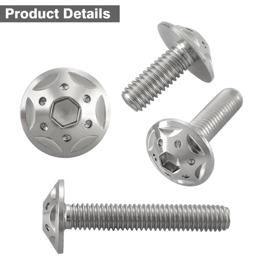 ステンレスボルト M5×15mm P0.8 ボタンボルト スターホールヘッド シルバーカラー TR0215 : tr0215 : TECH-MASTER バイクテン - 通販 - Yahoo ...