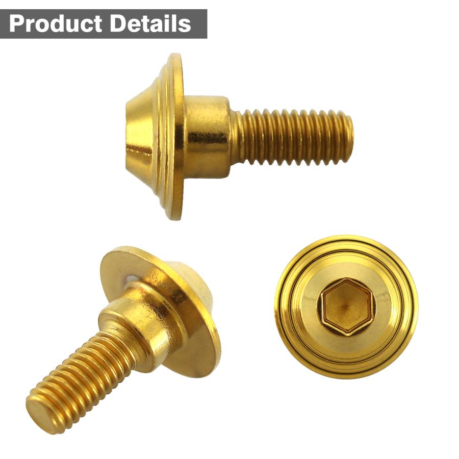 ステンレスボルト M5×15mm P0.8 円筒部直径7mm 段付きボルト 六角穴付き ゴールドカラー TR0296 : tr0296 : TECH-MASTER バイクテン - 通販 ...