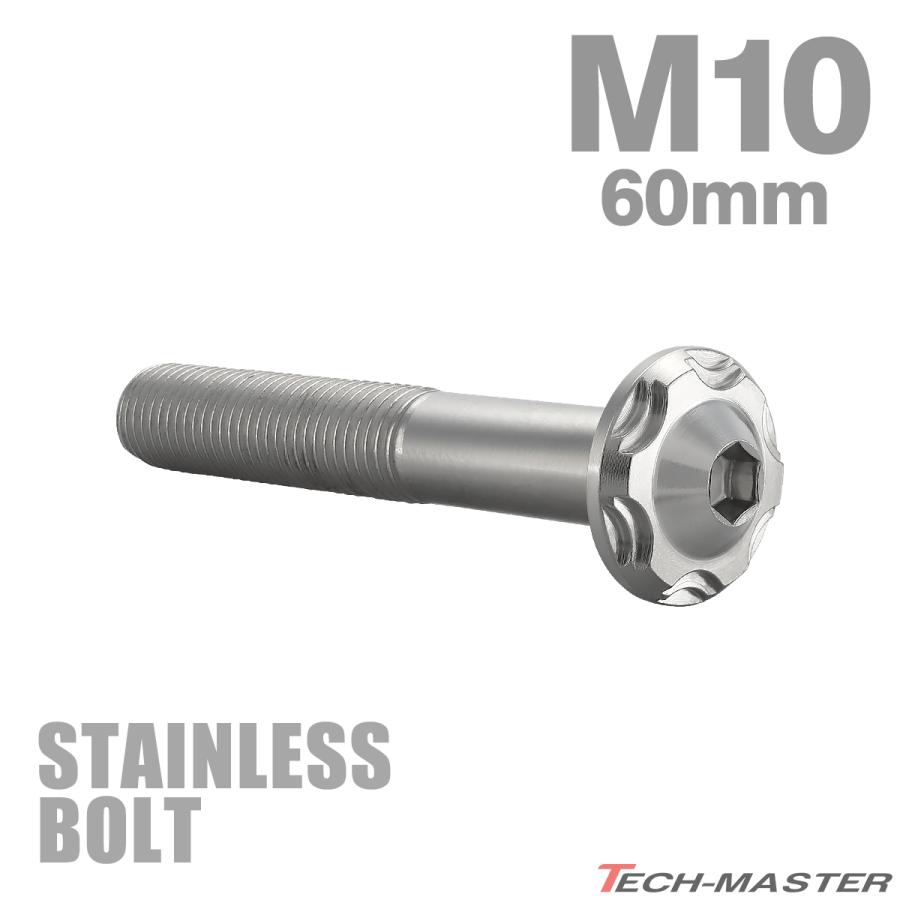 ステンレスボルト M10×60mm P1.25 ボタンボルト スノーヘッド シルバーカラー TR0726 : TECH-MASTER バイクテン - 通販 - Yahoo!ショッピング