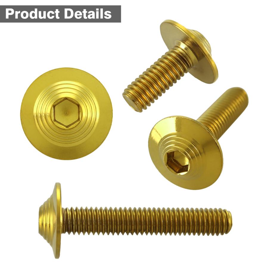 ステンレスボルト M6×20mm P1.0 シェルヘッド フランジ付き ゴールドカラー TR0916 : tr0916 : TECH-MASTER バイクテン - 通販 - Yahoo!ショッピング