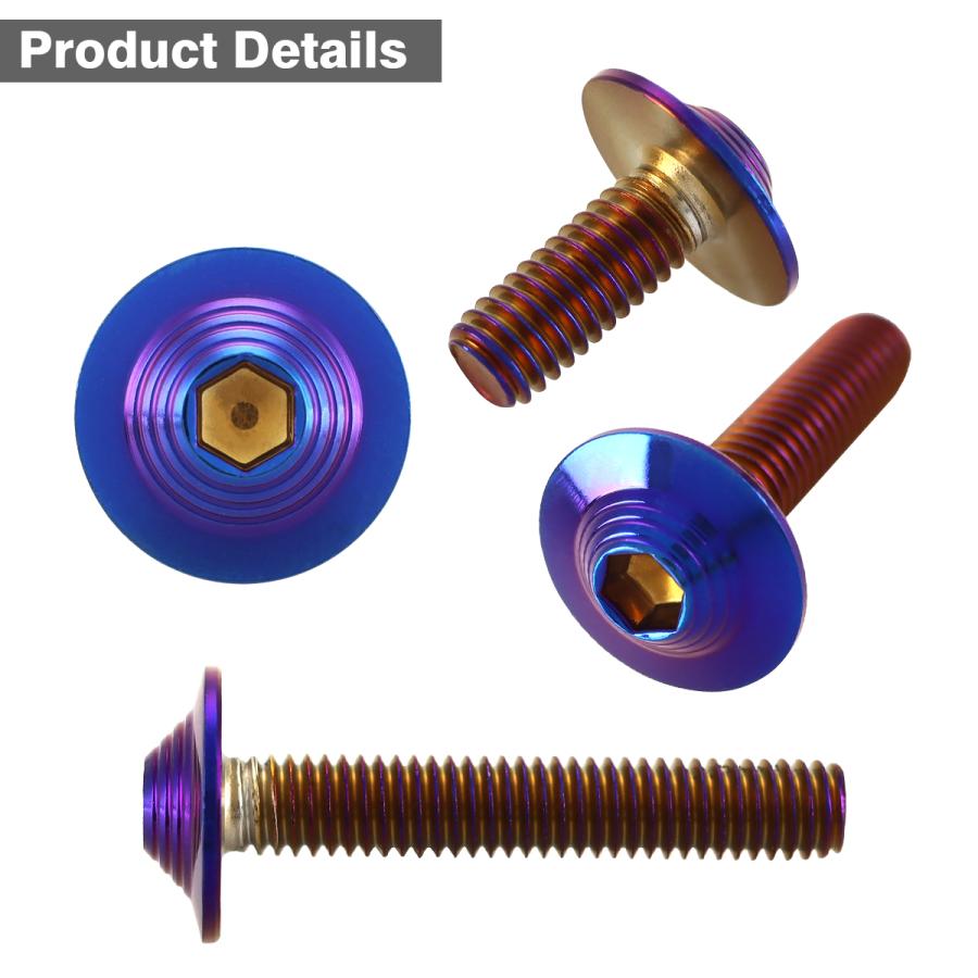 ステンレスボルト M6×20mm P1.0 シェルヘッド フランジ付き 焼きチタンカラー TR0932 : TECH-MASTER バイクテン - 通販 - Yahoo!ショッピング