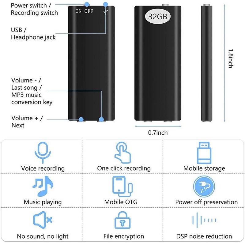 ボイスレコーダー 小型 ICレコーダー 録音 8GB USB 充電 会議 イヤフォン 薄型 大容量 ワンタッチ録音 ビジネス : TMstore - 通販 - Yahoo!ショッピング