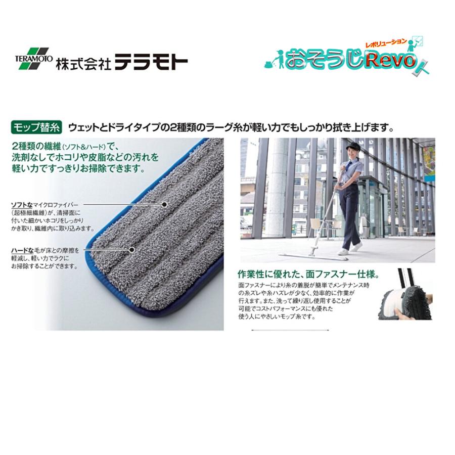 テラモト（TERAMOTO） FXライトブレードラーグ 60cm W （1枚） 水拭き用 フラットモップ ゾーンニング対応 5色カラー CL-315-260 JI 大特価セール : おそうじ ...