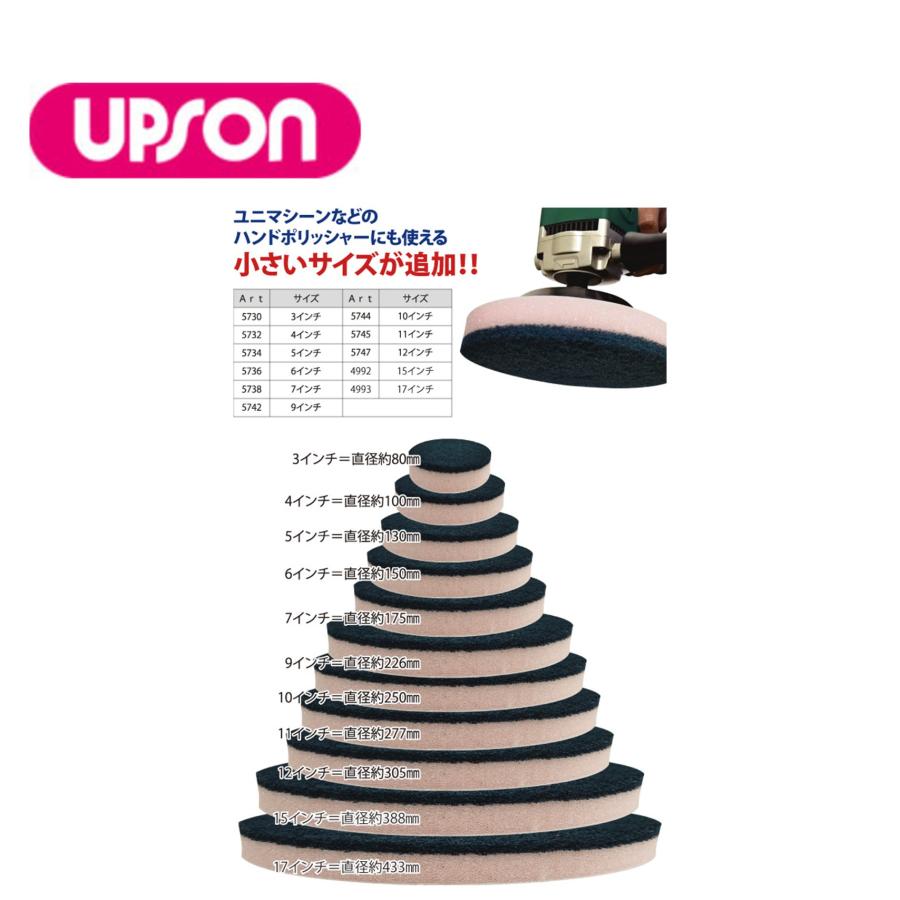 UPSON（アプソン） Cパッド 6インチ （5枚） ハンドポリッシャー用 酸化セリウム ガラス 傷付けない まとめ買い（1枚あたり1188円 ...