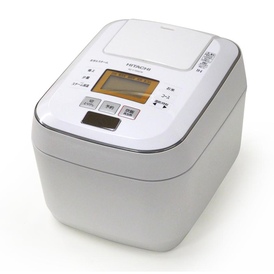 日立 HITACHI IHジャー炊飯器 圧力＆スチーム ふっくら御膳 1.0L(5.5合)炊き パールホワイト RZ-V100CM(W) : ディスカウントショップとーるりーす - 通販 ...
