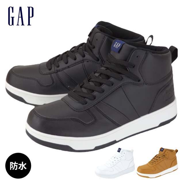 GAP 防水 スニーカー GPU22206 メンズ レディース ユニセックス レースアップ 紐靴 ハイカット オシャレ 通勤 通学 中学生 高校生 雨 雪 ギャップ 人気 定番 : 靴のトアレ ...
