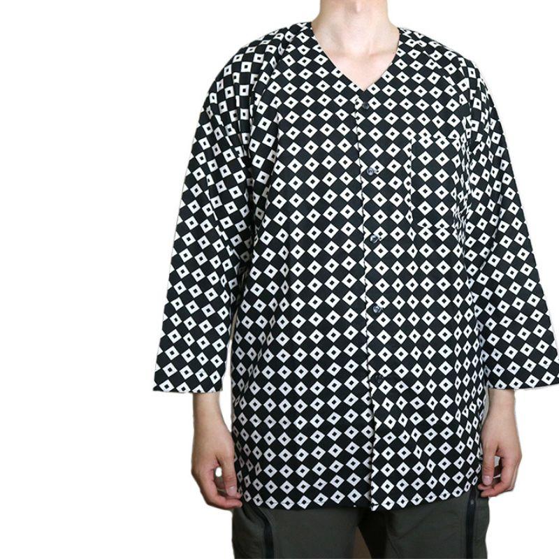 HOOH 和柄鯉口シャツ 5700 201.黒菱 : 創業1968年 鳶蕨上田 公式ショップ - 通販 - Yahoo!ショッピング