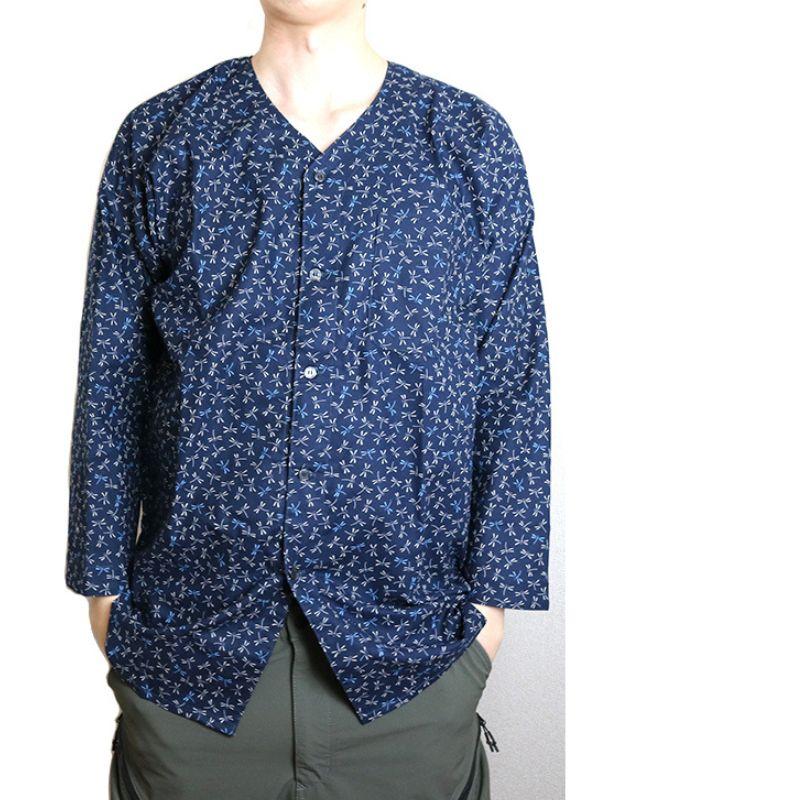 HOOH 和柄鯉口シャツ 5700 202.蜻蛉青 : 創業1968年 鳶蕨上田 公式ショップ - 通販 - Yahoo!ショッピング