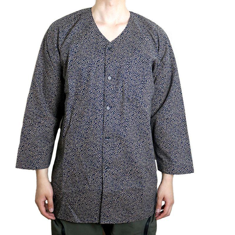 HOOH 和柄鯉口シャツ 5700 203.蛸唐草紺 : 創業1968年 鳶蕨上田 公式ショップ - 通販 - Yahoo!ショッピング