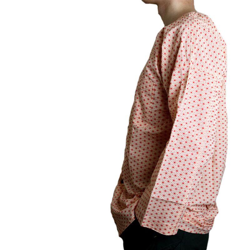 HOOH 和柄鯉口シャツ 5700 205.麻の葉赤 : 創業1968年 鳶蕨上田 公式ショップ - 通販 - Yahoo!ショッピング