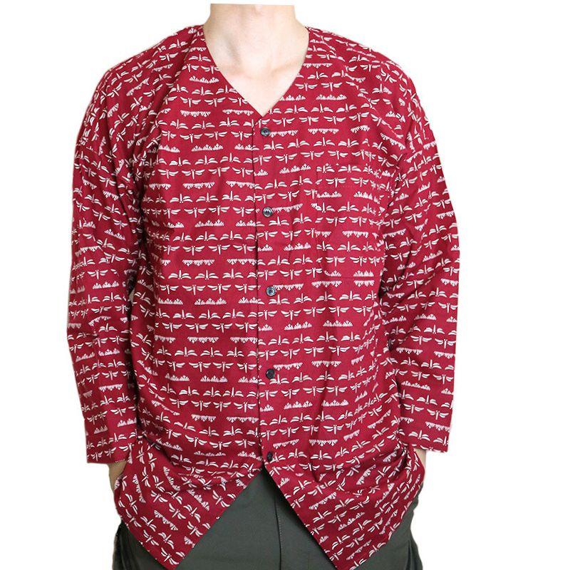 HOOH 和柄鯉口シャツ 5700 207.蜻蛉赤 : 創業1968年 鳶蕨上田 公式ショップ - 通販 - Yahoo!ショッピング